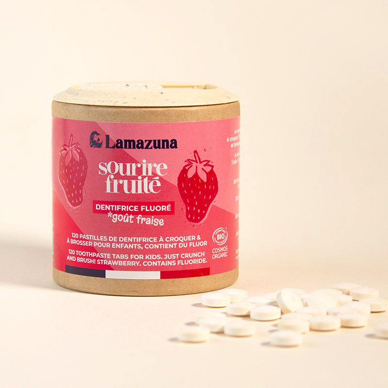 Lamazuna Dentifrice à Croquer Sourire Fruité 120 Pastilles