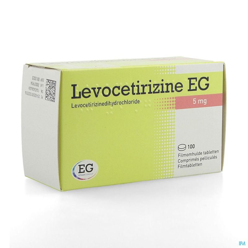 EG Levocetirizine 5 mg 100 Comprimés Pelliculés