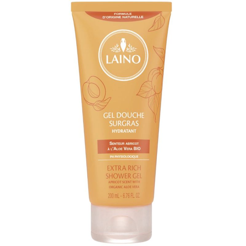Gilbert Laino Gel Douche Surgras à l’Aloe Vera Senteur Abricot 200 ml