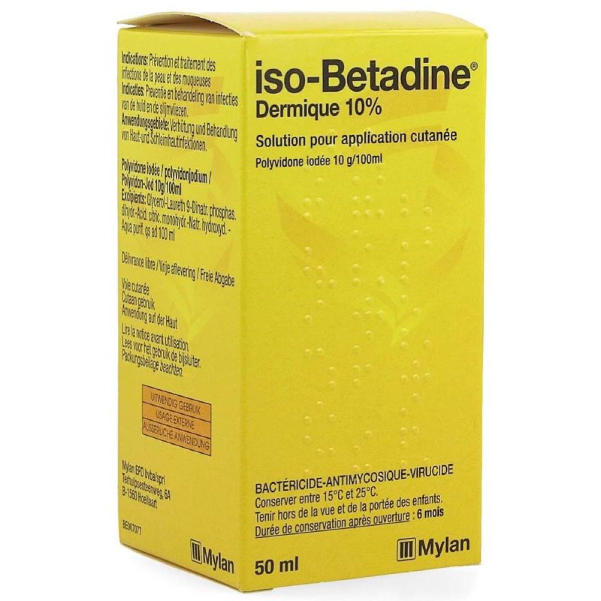 Viatris Iso-Betadine Dermique 10% Solution pour Application Cutanée 50ml