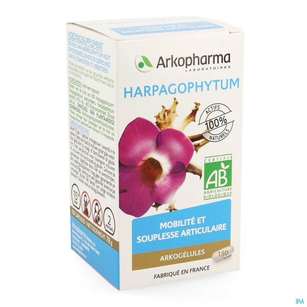 Arkopharma Arkogelules harpadol bio 150 gélules
