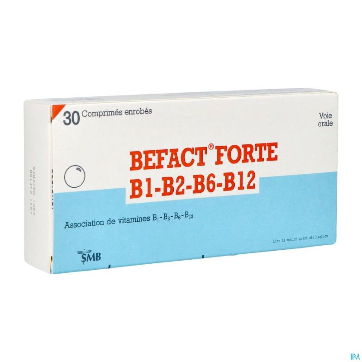 Befact Forte B1-B2-B6-B12 30 Comprimés Enrobés