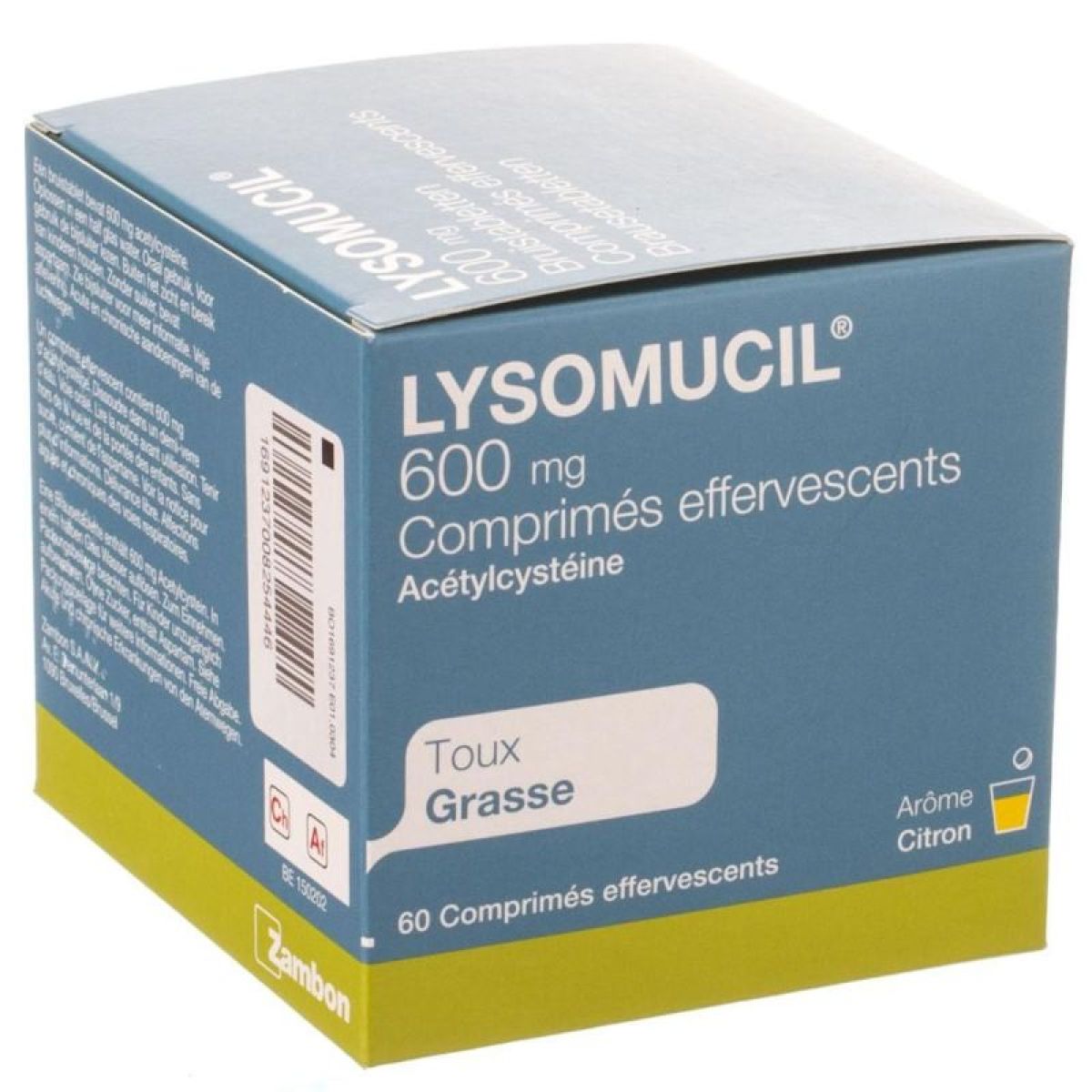 Lysomucil 600mg 60 Comprimés Effervescents